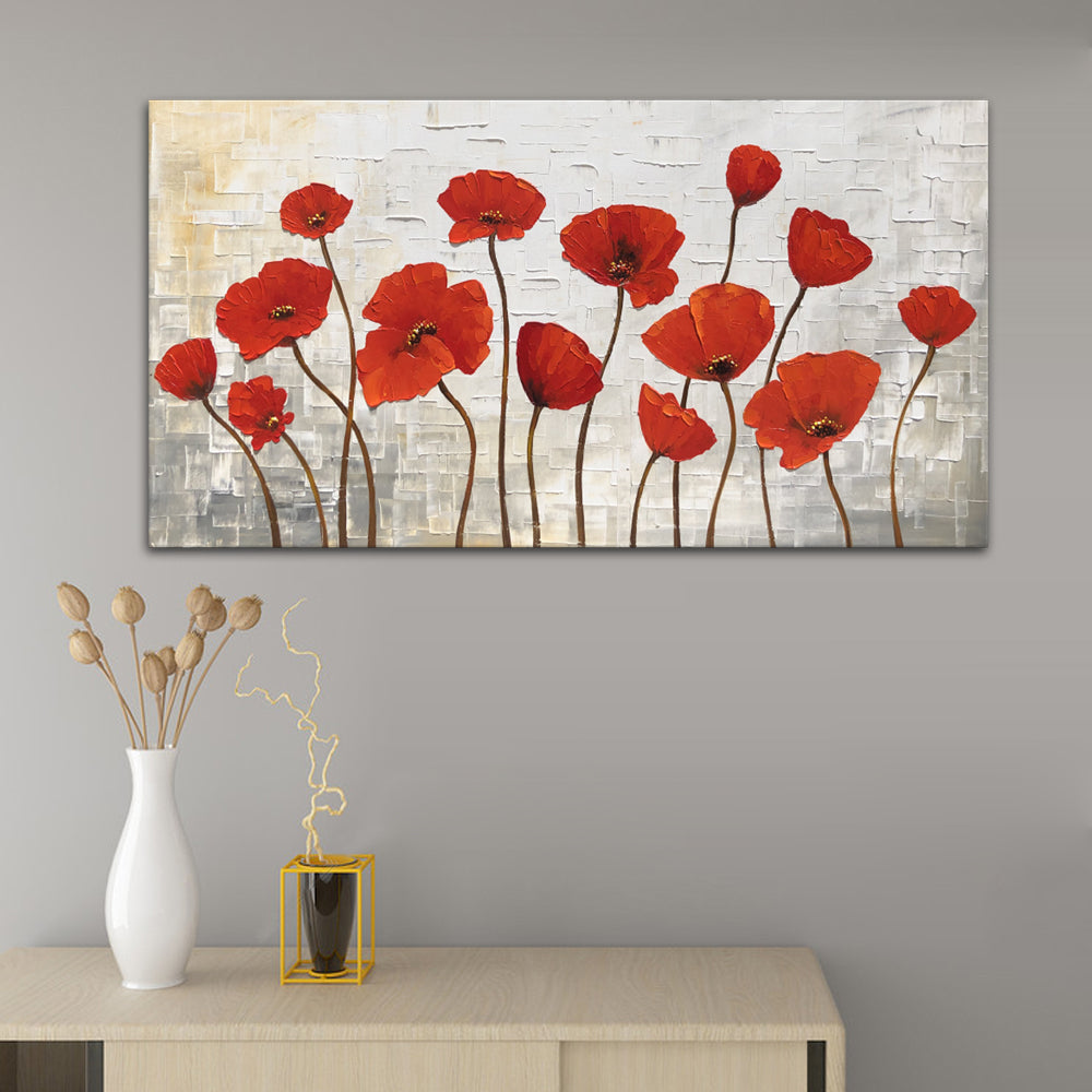 Red Bliss - Hand Embellished Canvas Art - EA855 – Priceless ART ...